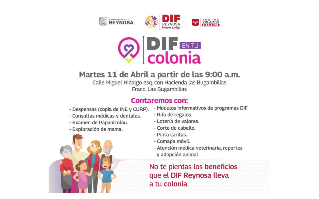 Programa DIF en Tu Colonia beneficiará a familias de Las Bugambilias – DIF Reynosa 2024 – 2027