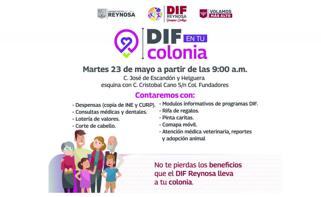 Beneficiará DIF Reynosa a familias de colonia Fundadores – DIF Reynosa 2024 – 2027