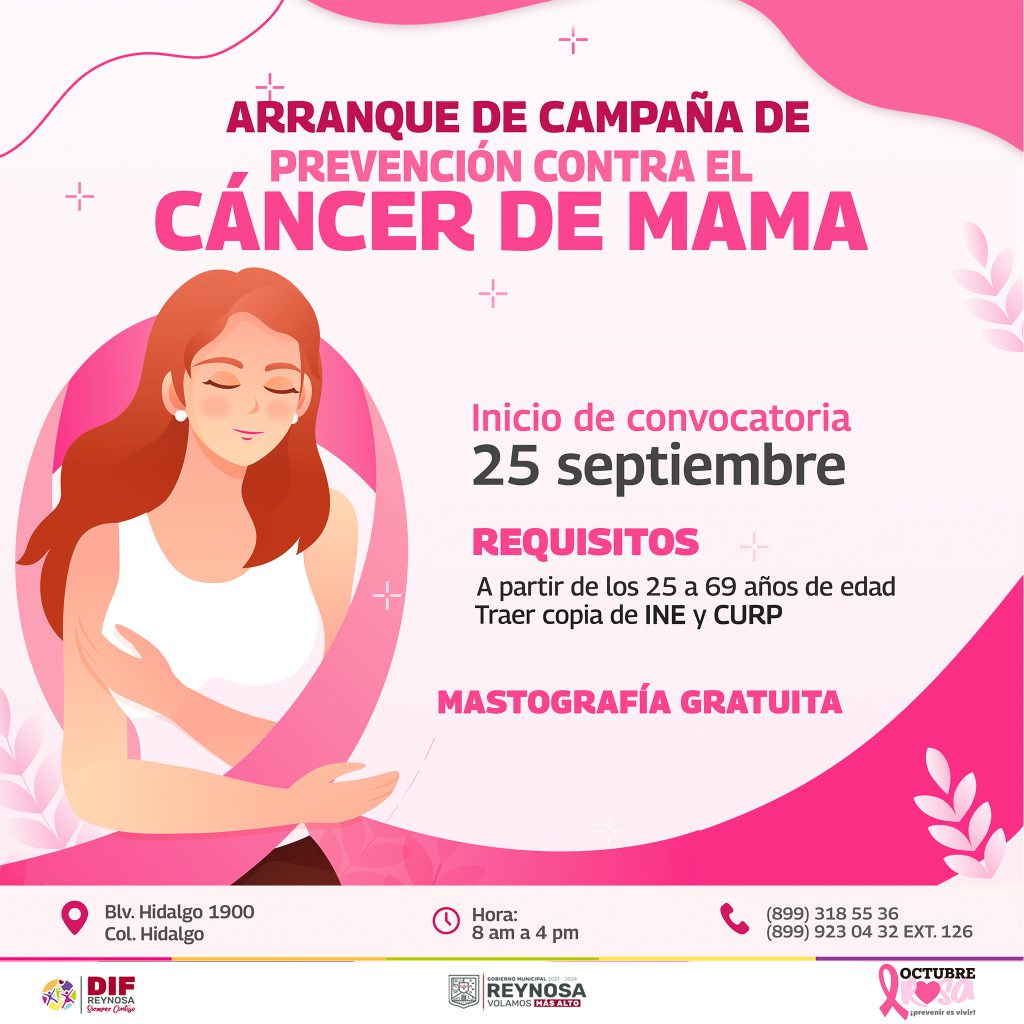 Inicia DIF Reynosa Campaña de Prevención Contra el Cáncer de Mama – DIF Reynosa 2024 – 2027